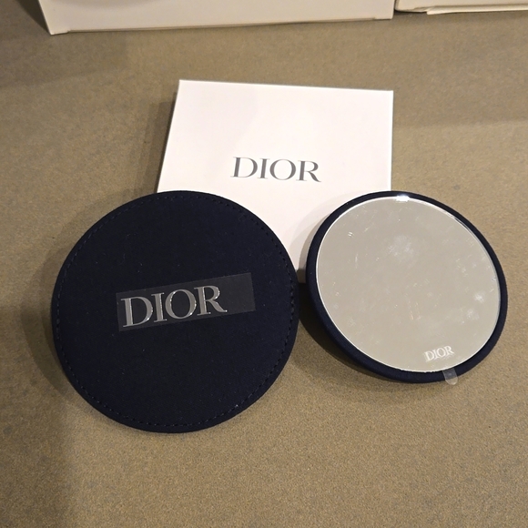 Dior | Accessories | New In Box Never Used Dior Mirror Black Pouch ...